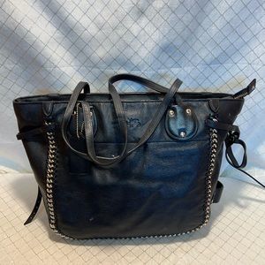 Coach | Bags | Auth Coach Tote Bag Purse Tall Large Black With Gold ...